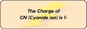 What is the Charge on CN (Cyanide ion)? And Why?