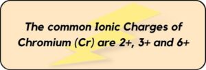 What is the Ionic Charge of Chromium (Cr)? And Why?
